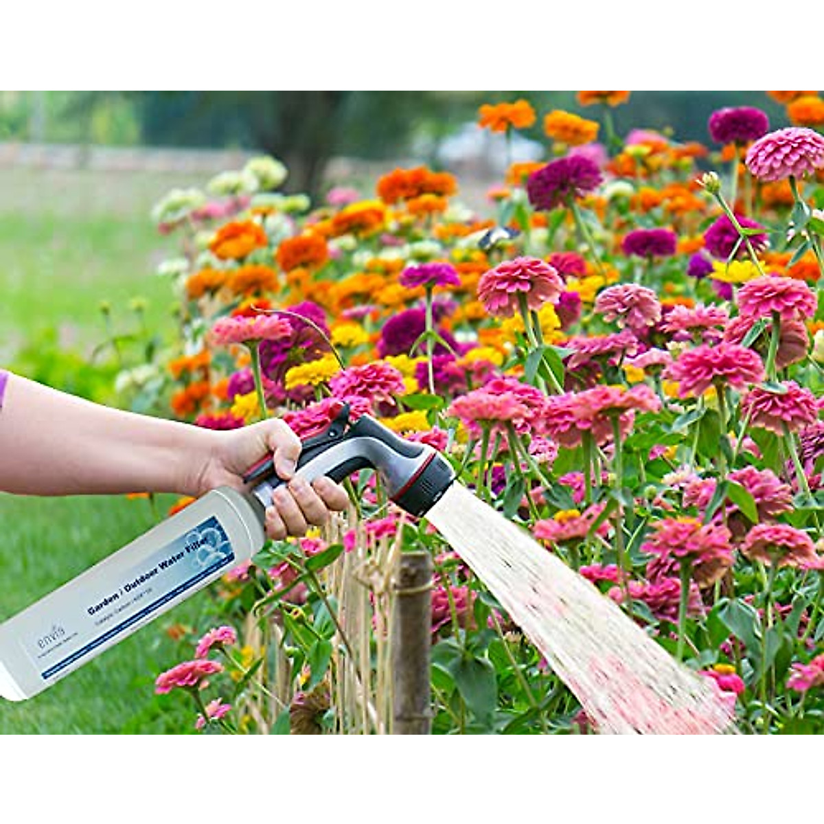 Envig Catalytic Carbon KDF Inline Garden Hose Filter Removes Chloramine, Chlorine, VOCs & Chemicals For Hydroponics, Microgreens, Organic Gardening, Pet, and Healthy Outdoor Living (2)