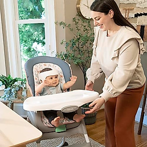 Ingenuity Full Course 6-in-1 High Chair - Baby to 5 Years Old, 6 Convertible Modes, 2 Dishwasher Safe Trays - Milly