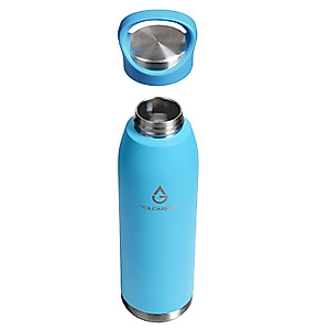 VOLCAROCK Insulated Water Bottle 24oz (710ml), Double Wall Stainless Steel Water bottle Durable Vacuum Flask Leakproof Non-sweat, Keep Cold 24H & Hot 12H