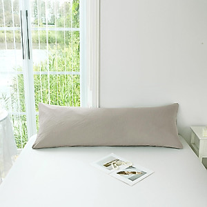 MILDLY Super Soft Pillowcase - Washed Microfiber Lightweight Oatmeal Pillow Cases Body Size 1PCS, Easy Care and Fade Resistant Stain Resistant 20x54 Inches