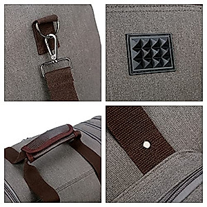 Canvas Duffle Bag for Men(42L/50L), Expandable Capacity Travel Bag with Removable Shoulder Strap Fitness Bag, Suitable for Male Travel, Fitness, Flight Carry on（Black）