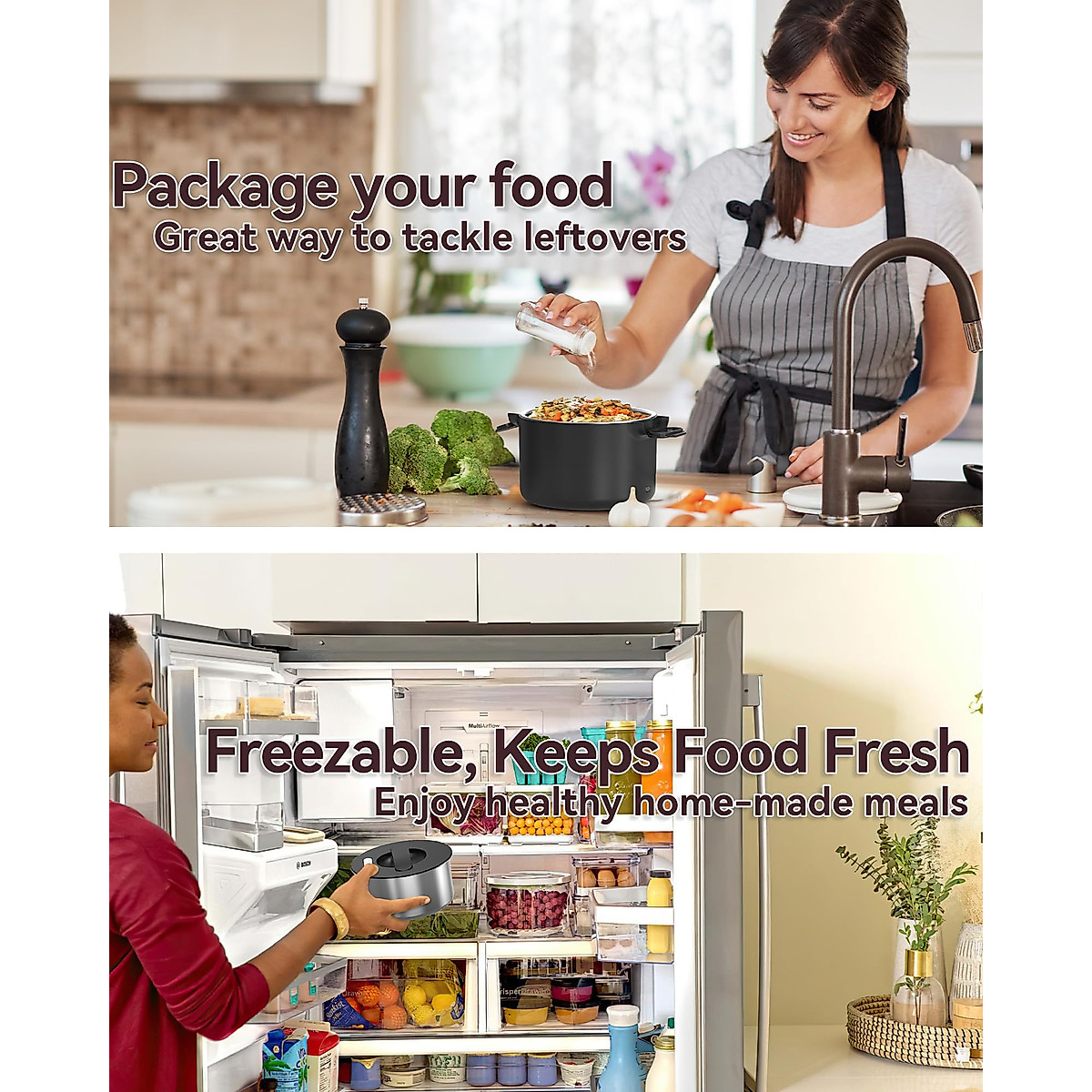 CDBEEE Electric Lunch Box for Adults,100W Heated Lunch Box 12/24/110V Lunch Warmer Leakproof,33Oz Portable Food Warmer for Work,Travel, home,Office,On-the-Go,Lonchera Eléctrica Portátil (Black)