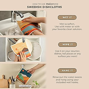 MaisoNovo Reusable Paper Towels Washable - Abiquiu Pack of 4