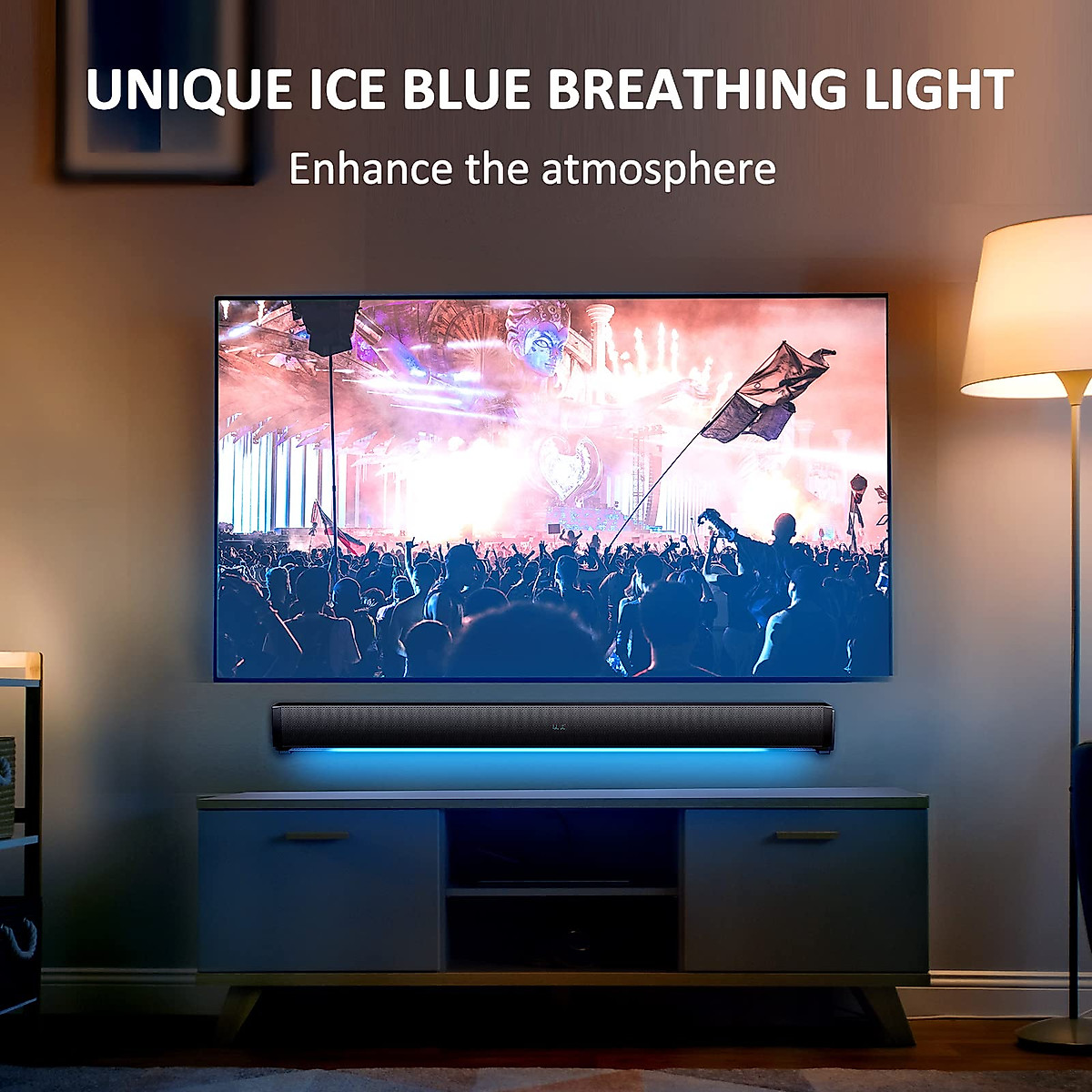 WITSHOCK Sound Bar Soundbar TV Speaker: Surround System Home Theater with Built-in Subwoofer Wireless Wired Bluetooth 5.0 Optical AUX HDMI-ARC RCA USB Connectivity for Television - Mountable