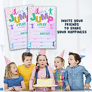Grace Yonks Jump Birthday invitation, Jump Party invite, Jump Birthday, 20 Invitations and Envelopes, Birthday party Invitations, Birthday Party Supplies.(074)