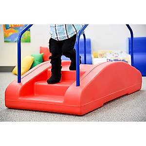 Children's Factory-3004 Red Rocker/Toddler Bridge with Rails, Rocking Teeter Totter for Kids/Toddlers, Indoor/Outdoor Play Equipment for Classroom/Playroom