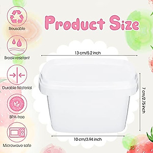 20 Pack 24 Oz Freezer Containers for Food Airtight Food Storage Containers Reusable Plastic Containers with Lids for Food Prep Lunch Fruit Soup Meal Storage, Dishwasher Safe