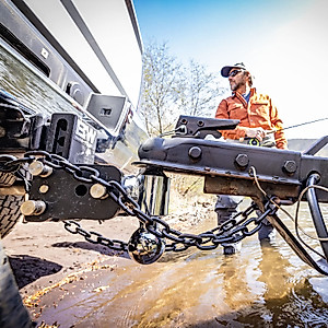 B&W Trailer Hitches Tow & Stow Adjustable Trailer Hitch Ball Mount - Fits 2" Receiver, Dual Ball (1-7/8" x 2"), 3" Drop, 10,000 GTW - TS10035B