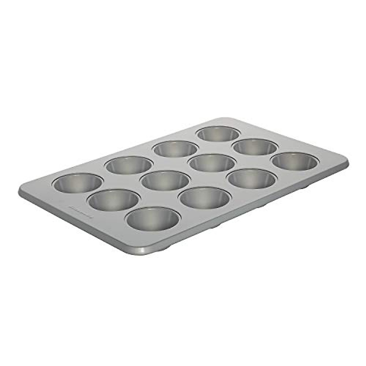 KitchenAid Nonstick Aluminized Steel Muffin Pan, 12-Cup, Silver