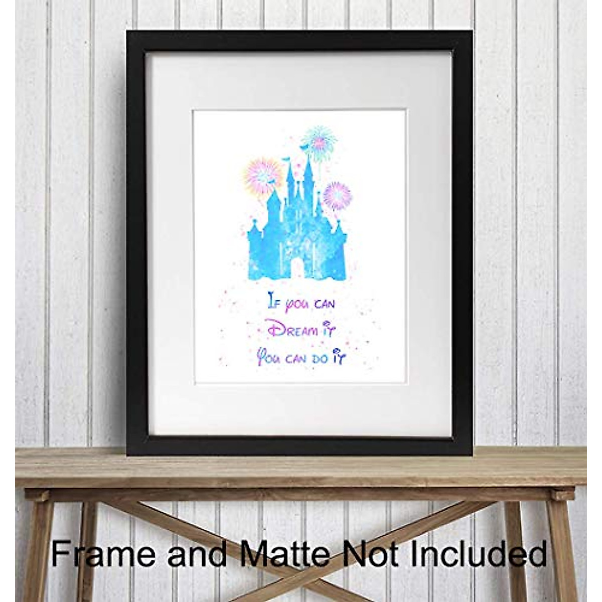 World Castle Inspirational Quote Wall Decor Set -Motivational Room Decoration Wall Art - Poster Print for Boy, Girl Kids Bedroom - Gift for Women and Fans - 8x10 Unframed print