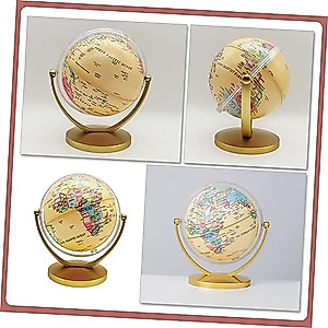 Hohopeti Universal Earth Instrument Desk Toys Mini Toys for Kids Retro Home Decor Revolving Globe 3d Interactive Children Globe Plastic Tellurion Globe Rotating Globe Decor Tabletop Craft