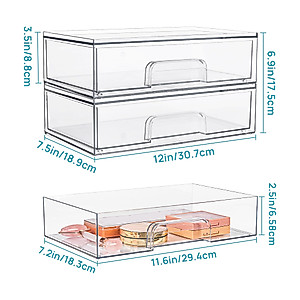 Vtopmart 4 Pack Large and 2 Pack 12''W Stackable Storage Drawers