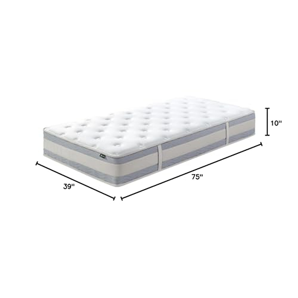 ZINUS 10 Inch Comfort Support Hybrid Mattress [New Version], Twin, Fiberglass Free, Medium Plush, Motion Isolation, Certified Safe Foams & Fabric, Mattress in A Box