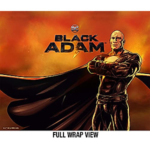 Black Adam OFFICIAL Character Logo Black 24 oz Insulated Canteen Water Bottle, Leak Resistant, Vacuum Insulated Stainless Steel with Loop Cap