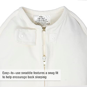 Woombie Original Baby Swaddling Blanket - Soothing, Cotton Baby Swaddle - Wearable Baby Blanket, Vanilla Cream, 14-19 lbs