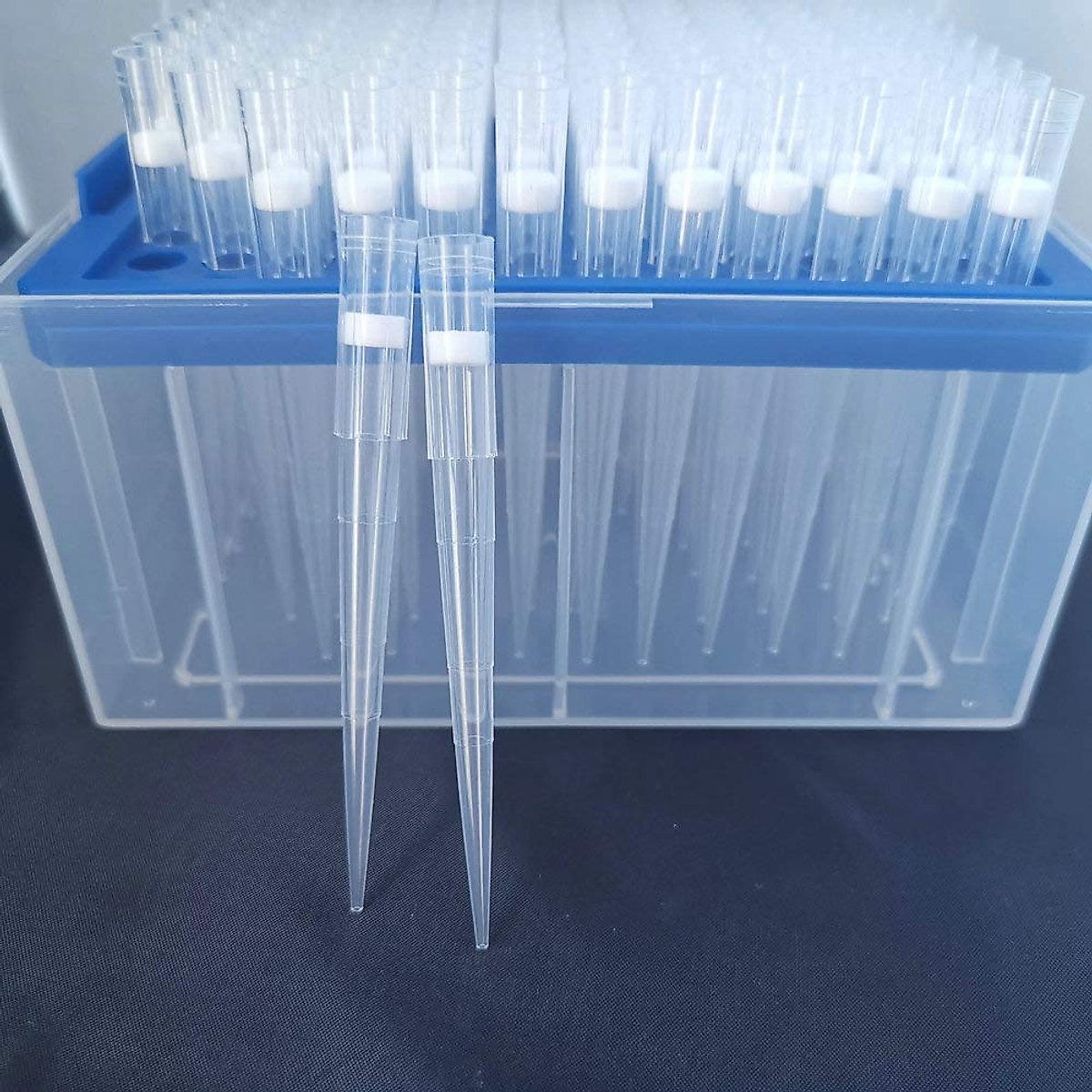 1000µL Filtering Pipette Tips - Universal Filter Pipette Tips - Racked,RNase/DNase Free & Pyrogen Safe, Clear, 96 Tips/Rack Pk x 10 Racks（960 Tips）