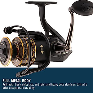 PENN Battle Spinning Reel Kit, Size 4000, Includes Reel Cover and Spare Anodized Aluminum Spool, Right/Left Handle Position, HT-100 Front Drag System