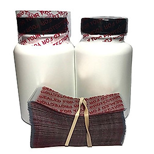 66 x 25 mm RED Print Perforated Shrink Band for Growler Bottles, Pharmaceutical Bottles, Gallon Jugs, Honey Bottles, and More. Fits 1 1/4" to 1 1/2" Diameter - Pack of 250