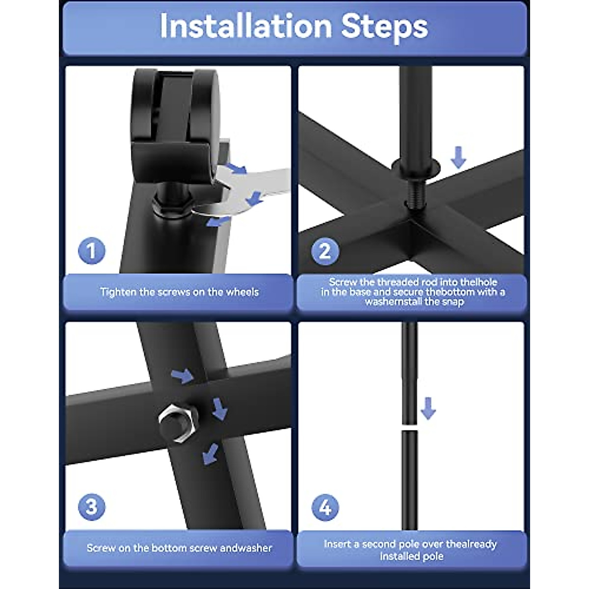 IPEXI Retail Display Stand 7 Tier for Store Display Movable Shop Spinner Jewelry Keyring Socking Hats Toys Show Rack, Black, 17''D x 17''W x 63''H