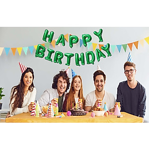 16 Inch Green Aluminum Foil Birthday Balloons for Birthday Party Supplies