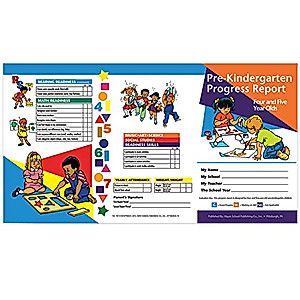 Flipside Hayes Publishing Pre-Kindergarten Progress Report (4 and 5 Year olds), Pack of 10 Multi