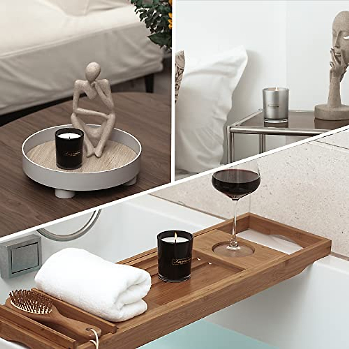 4 Pack Candles, Strong Scented Candles for Home | Sage & Lavender Candle 4×5.6 oz 200 Hour Burn, All Natural Soy Candles, Non Toxic Candles, Aromatherapy Candle Christmas Gifts for Women