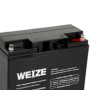 WEIZE 12V 20AH Lead Acid Battery Replace UB12200 FM12200 6fm20 EXP12200 12V 20AH 22AH Batteries