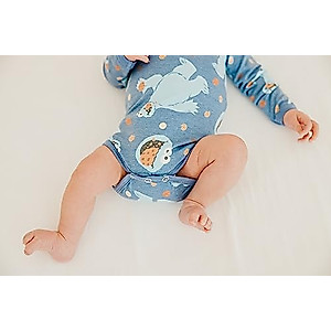 Copper Pearl Long Sleeve Bodysuit Baby: Ultra Soft Baby for Newborns, Boys, and Girls - Stylish, Comfortable, Overlap Shoulders, Premium Knit Fabric - 12-18 Months, Cookie Monster