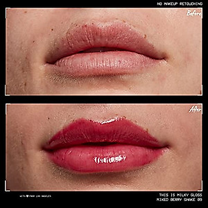 NYX PROFESSIONAL MAKEUP This Is Milky Gloss, Lip Gloss with 12 Hour Hydration, Vegan - Mixed Berry Shake (Raspberry)
