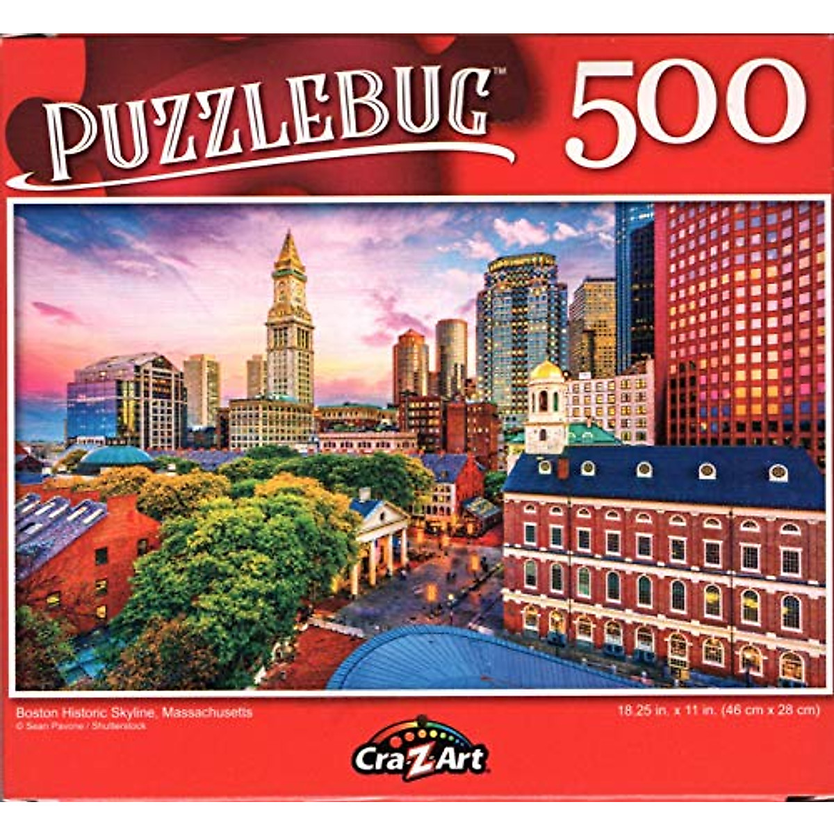 Boston Historic Skyline, Massachusetts - 500 Pieces Jigsaw Puzzle
