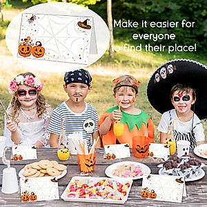 Halloween Party Place Cards Tent Style Cards – 25 Cards Name filling card per Pack – Halloween Party Favors Birthday Party Supplies Decorations -02