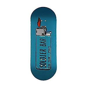 SOLDIER BAR Fingerboards complete (5 Layer Canadian Maple 34mmx 98mm DECK) Finger Skateboards (+34mm Big Eagle Truck+Globular Wheels) (Lighter)