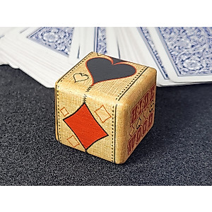 Newt's Playing Cards HideWood Design Suited Trump Marker/Indicator/Cube - 1-1/4" Stylish Block That Helps Card Players Know What is Trump (Classic)