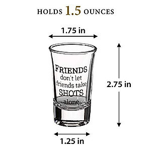 Lillian Rose Party Shot Glasses Set of 4, 4 Count (Pack of 1), Clear