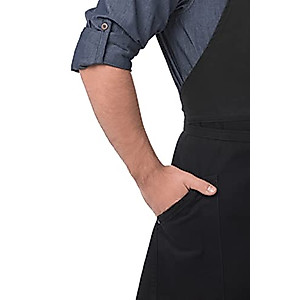 Chef Works Unisex Berkeley Chef Apron, Jet Black, One Size