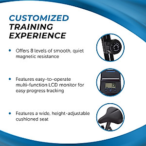 Stamina Upright Exercise Bike 1308 - Fitness Bike with Smart Workout App - Exercise Bike for Home Workout - Up to 300 lbs Weight Capacity Black