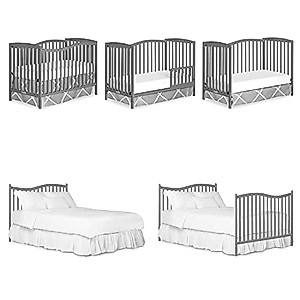 Dream On Me Nursery Essentials Bundle of Dream On Me Chelsea 5-in-1 Convertible Crib, Dream On Me Ashton Changing-Table, with a Dream On Me Twilight 5” 88 Coil Inner Spring Crib and Toddler Mattress