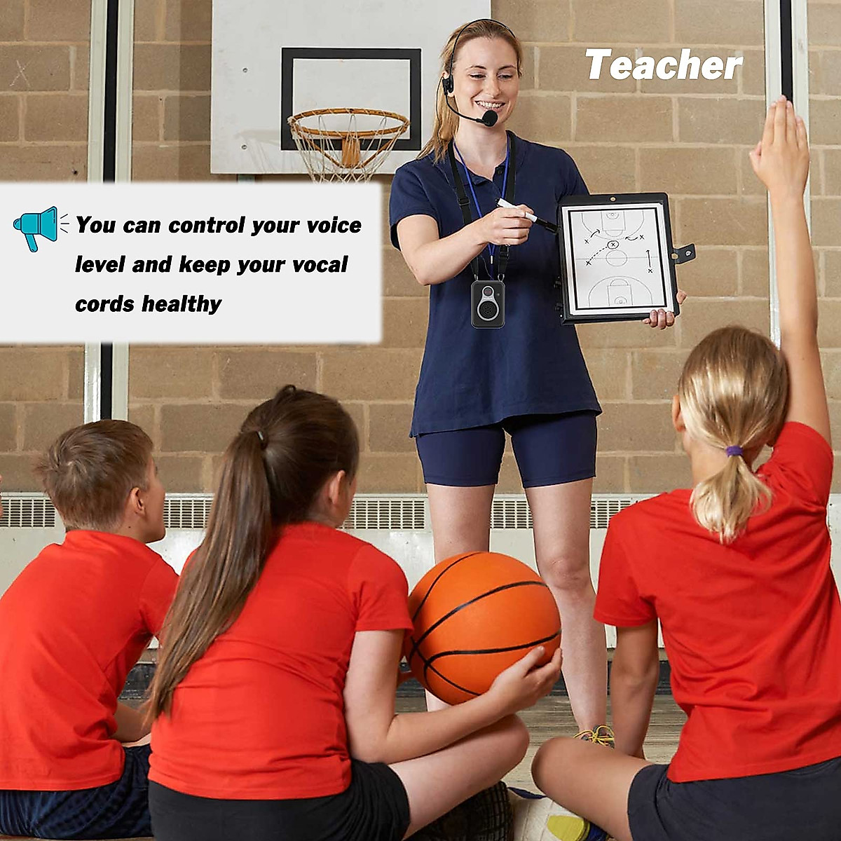 Voice Amplifier Portable Microphone Speaker - HW HaoWorks S208 Wired Headset with Microphone,Loud Clear Sound,No Feedback Noise,Mini Mic for Teachers/Tour Guides/Speaking/Singing