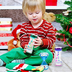 Sensory Toys Liquid Motion Timer Bubbler 3 Set - Best Fidget Toys for Kids Adults for Stress and Anxiety Relief, Calming Tool for Autism Children, Stocking Stuffers Kids Toddlers