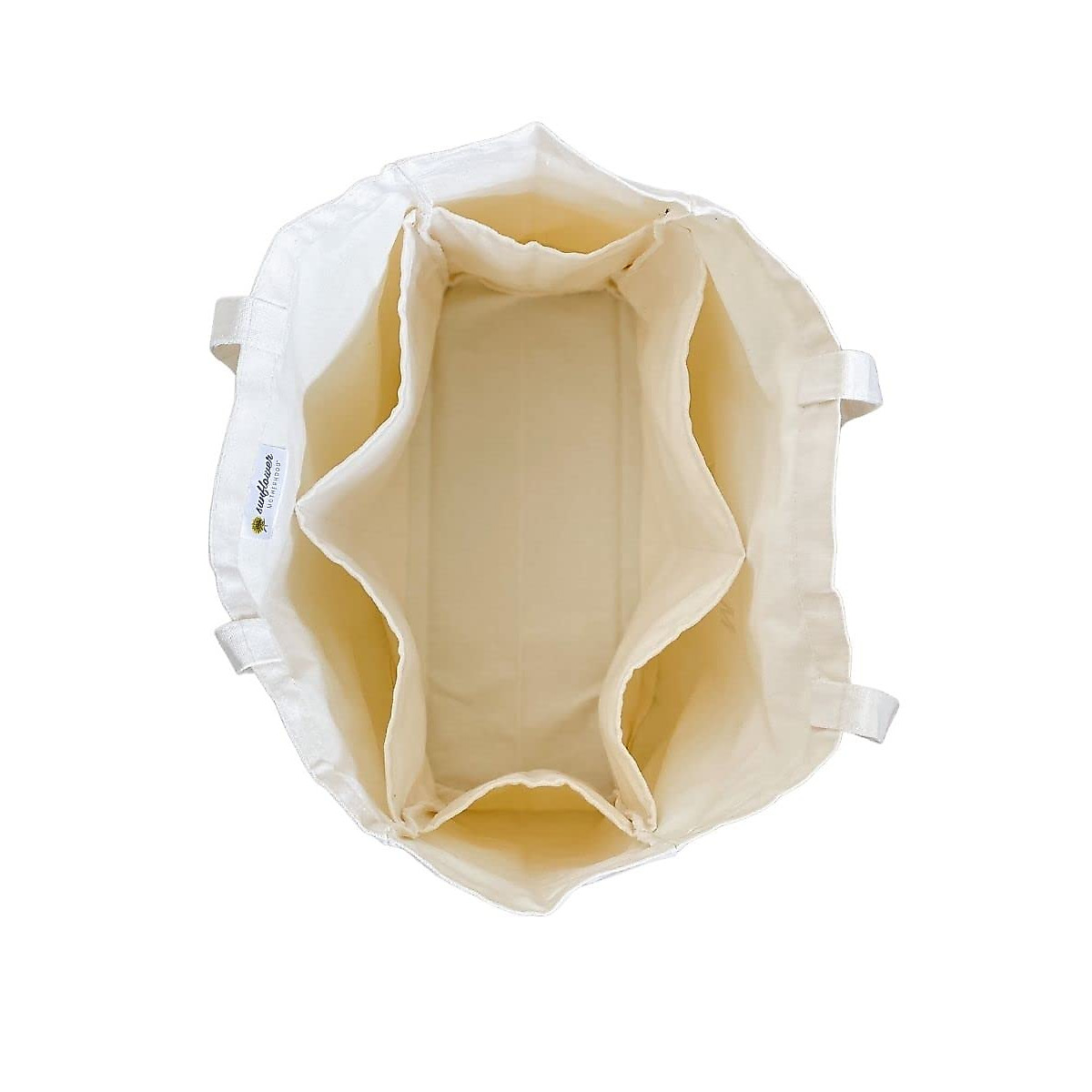 Sunflower Motherhood Mom Hospital Bag | Mama Canvas Tote Bag With Six Pocket Organization | Cute Tote Bags For Baby Shower Gifts For Mom | Mommy Bag for Hospital or Diaper Bag