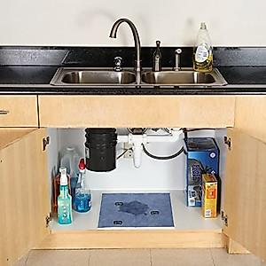 PIG Water Absorbent Mat - Reusable - 50 Pack - 15" x 19" Pads - Blue and White - PM50539