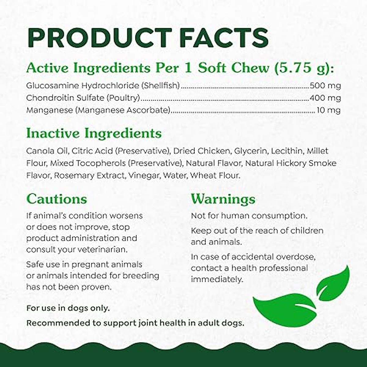 Greenies Supplements Hip and Joint Supplements for Dogs, Chicken Flavor, 30 Count Soft Chews Dog Joint Supplements, 6.08 oz.