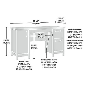 Sauder Cannery Bridge Computer Desk, Sindoori Mango finish
