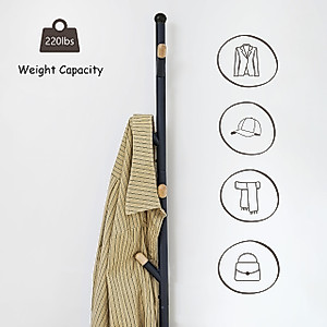 Gewudraw Coat Rack Stand Shoe Bench - 3 in 1 Coat Hall Tree with Shoe Storage With Benches Small Metal Shoes Shelf for Entryway Living Room Bedroom Hallway Mudroom