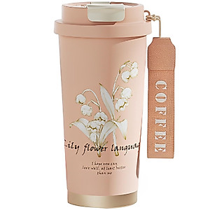 Simple Modern Travel Coffee Mug Tumbler with 360° Sealing | Ceramic-Lined Insulated Stainless Steel Cold Brew Iced Coffee Cup Thermos | Gifts for Women Men Her Him 17oz (Pink)