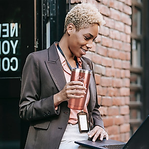 Mofvugz Social Worker Travel Mug Cup Tumbler, Social Worker Gifts for Women, Medical Office School Social Worker Cup Mug, Thermal Insulated Tumblers 20 Oz, MSW Graduation Gift(Rose Gold)