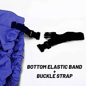 Trailer Boat Cover, Heavy Duty Boat Cover Waterproof UV Resistan for V&Tri-Hull Runabout Fishing Boat, with Adjustable Side Straps Boat Cover,600d,14~16FT：510 * 250CM