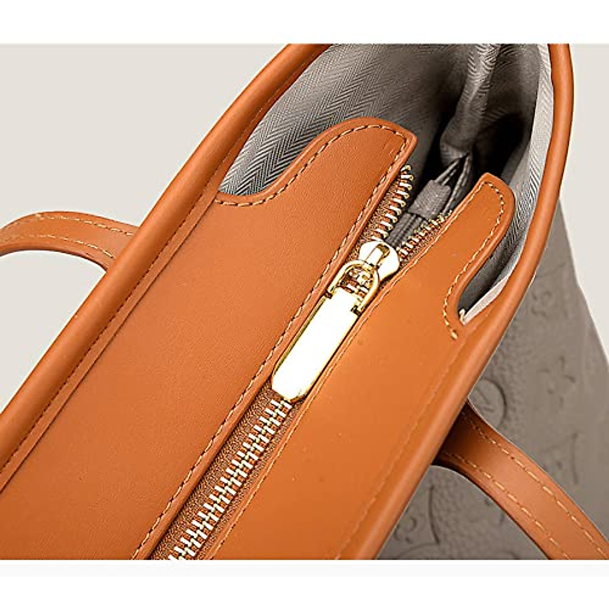 MBETA First Layer Cowhide Tote Bag Women's Fashion Casual Large Capacity one Shoulder Shopping Bag Retro Embossing Handbag