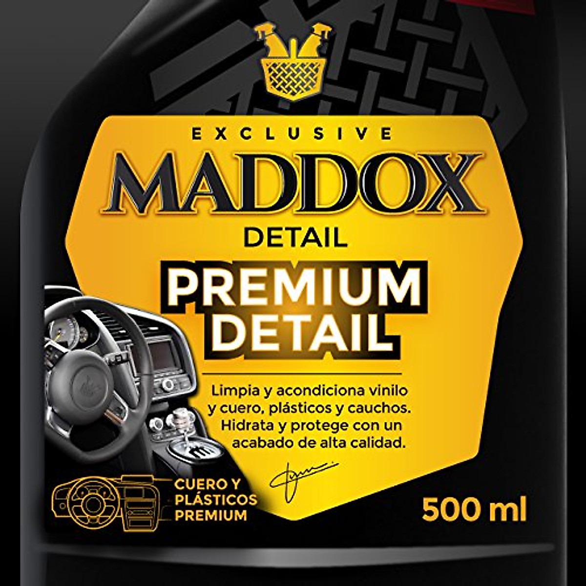 Maddox Detail - Premium Detail - Dashboard Cleaner with Polish. Vinyl & Rubber Care. SHINY Finish, Non-greasy. No Silicones. Car Cleaning Products (500 ml).