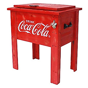 Leigh Country CP 98100 Coca Cola Vintage Cooler, 54-Quart, Red